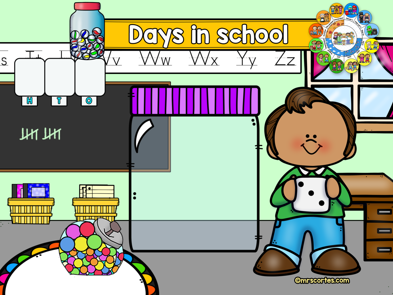 Free Version Interactive Math Calendar For Activboard. (English Version ...