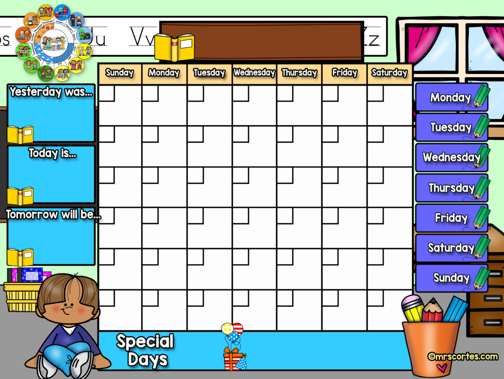 Free Version Interactive Math Calendar For Activboard. (English Version ...